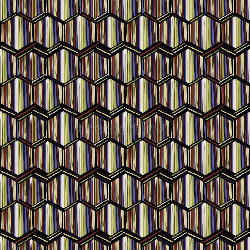 Vector Pattern of Bright Geometric Shapes, Stylized Diamonds on a Dark ...