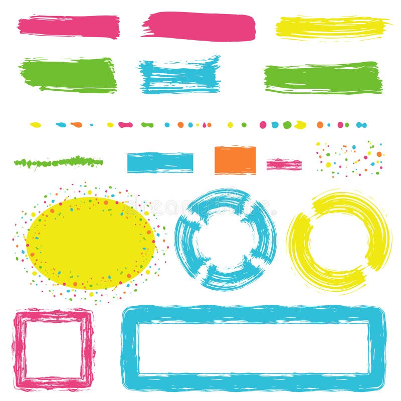 Vector pattern brushes stock vector. Illustration of color - 76560142