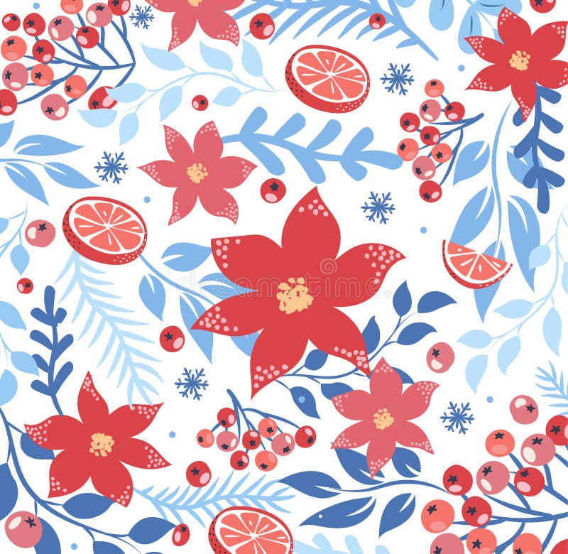 Vector Pattern with Christmas. Christmas Flat Lay Design with Gift ...