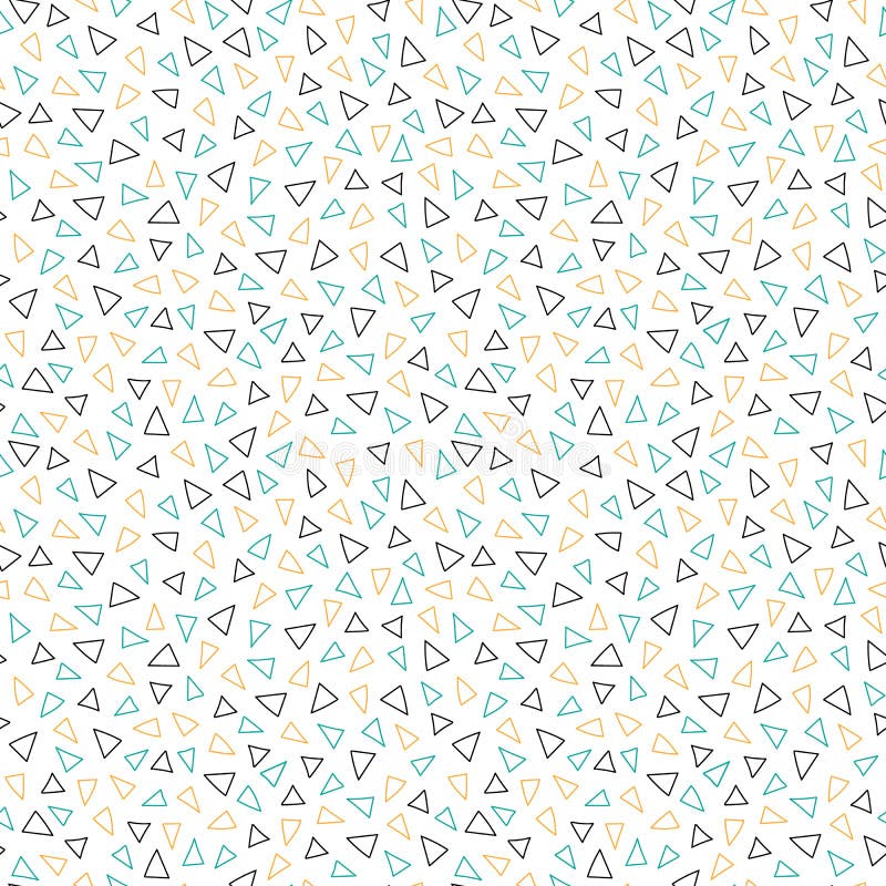 Vector Pattern with Colorful Hand Drawn Triangles Stock Vector ...