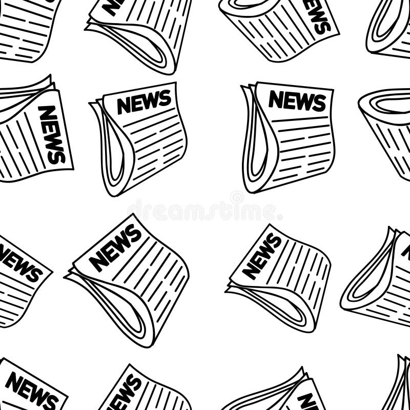Newspaper Coloring Page Stock Illustrations – 39 Newspaper Coloring ...