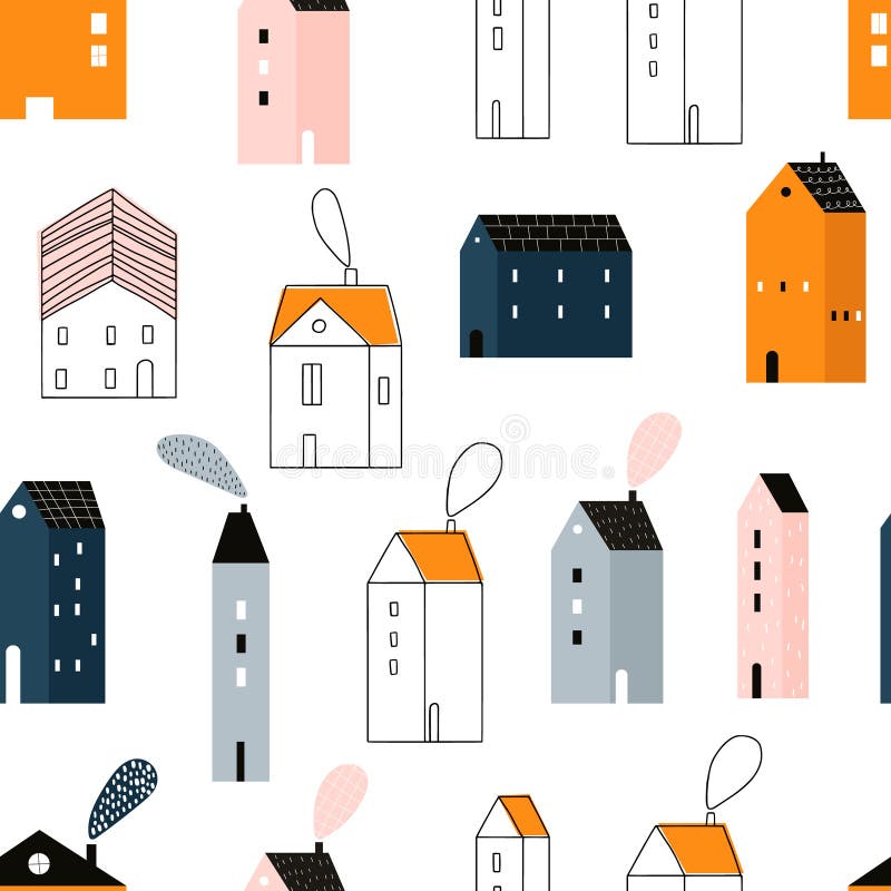 Repeating Houses Stock Illustrations – 266 Repeating Houses Stock ...