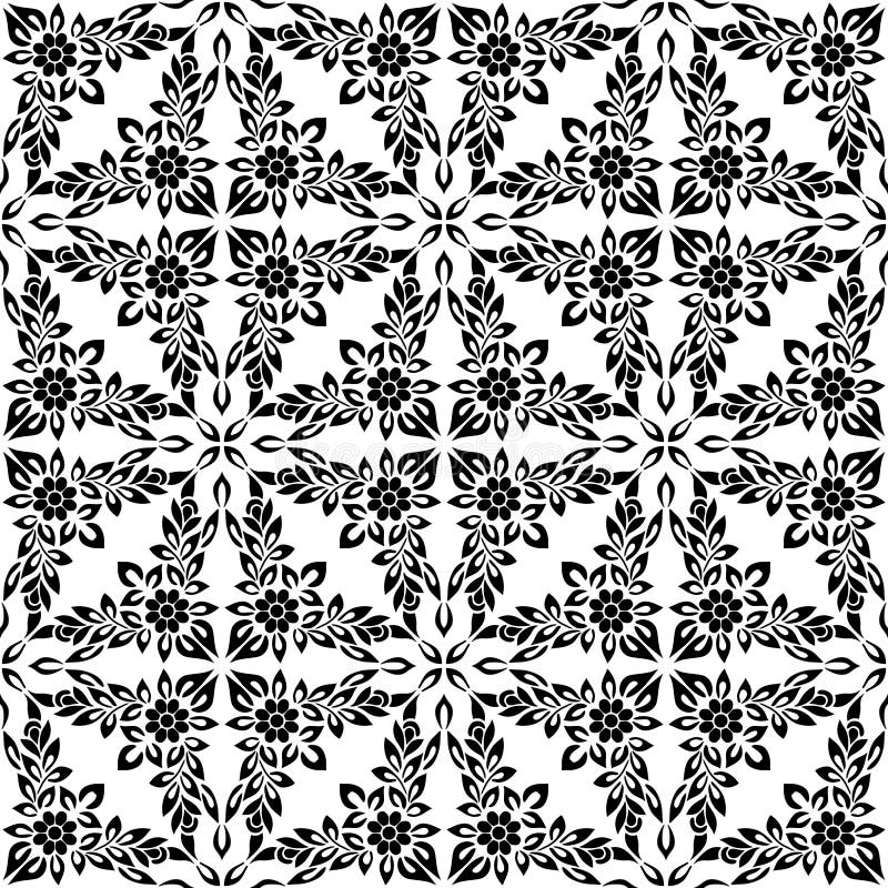 Vector Leafs Repeated Pattern Design Stock Vector - Illustration of ...