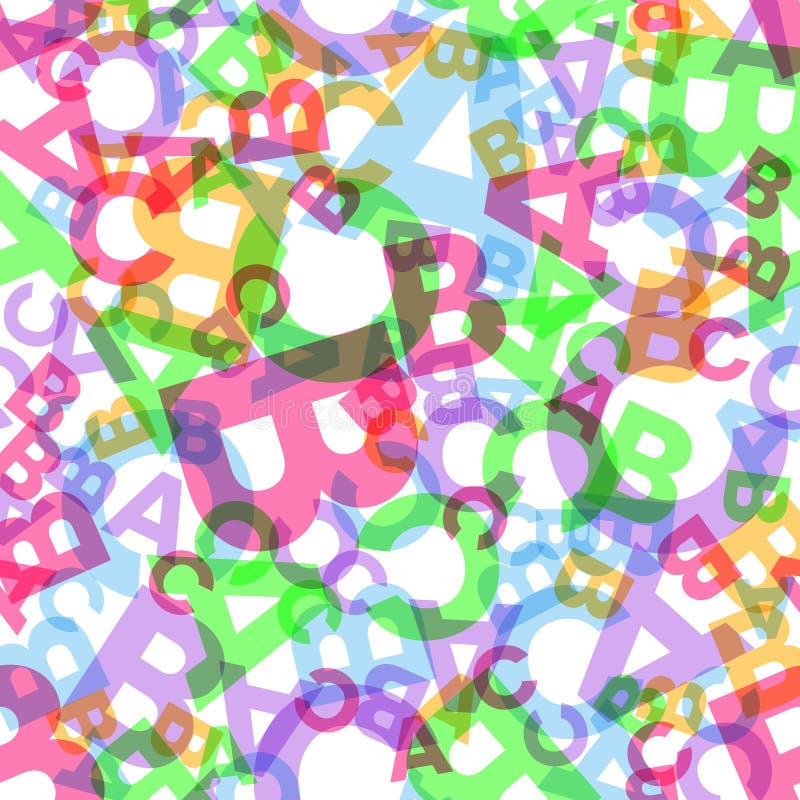Vector Pattern - Different Letters ABC Stock Vector - Illustration of ...