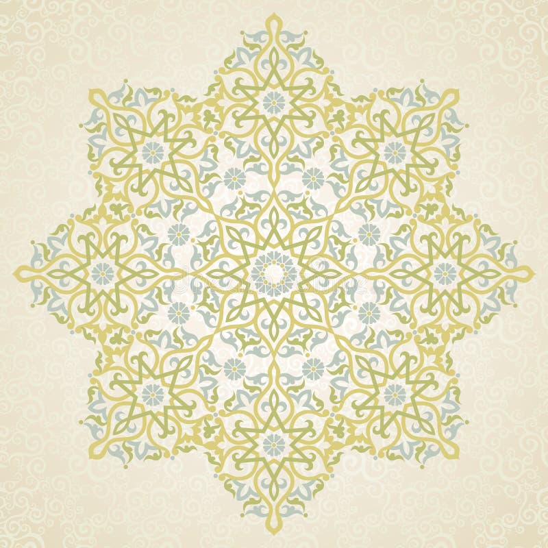 Vector Lace Pattern in Eastern Style on Scroll Work Background. Stock ...
