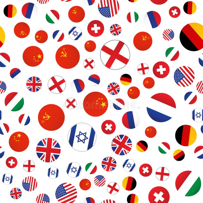 Vector Pattern of Flags for Decoration Stock Vector - Illustration of ...