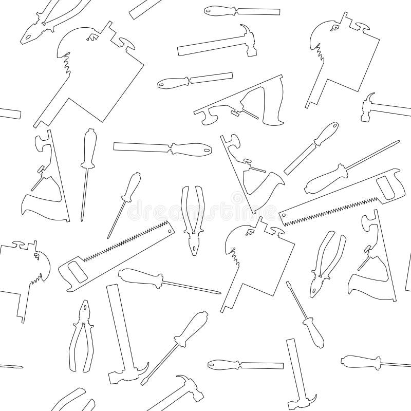 Vector Set of Power Tools - Outline Sketch Stock Vector - Illustration ...