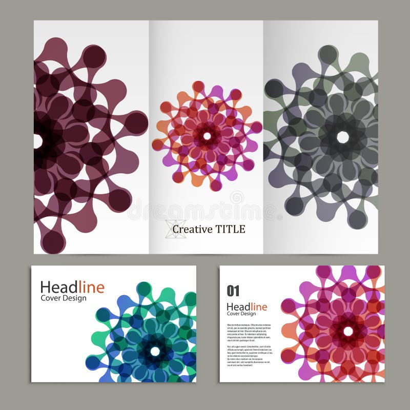 Vector Pattern Flyer and Brochure with Abstract Figures Stock Vector ...