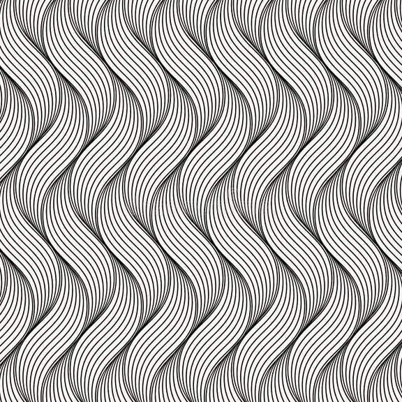 Vector Pattern with Geometric Waves. Endless Stylish Texture. Ripple ...