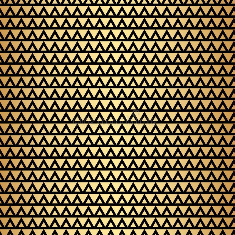 Geometric Gold Seamless Repeat Pattern Background, Gold and Black Wallpaper Stock Vector ...