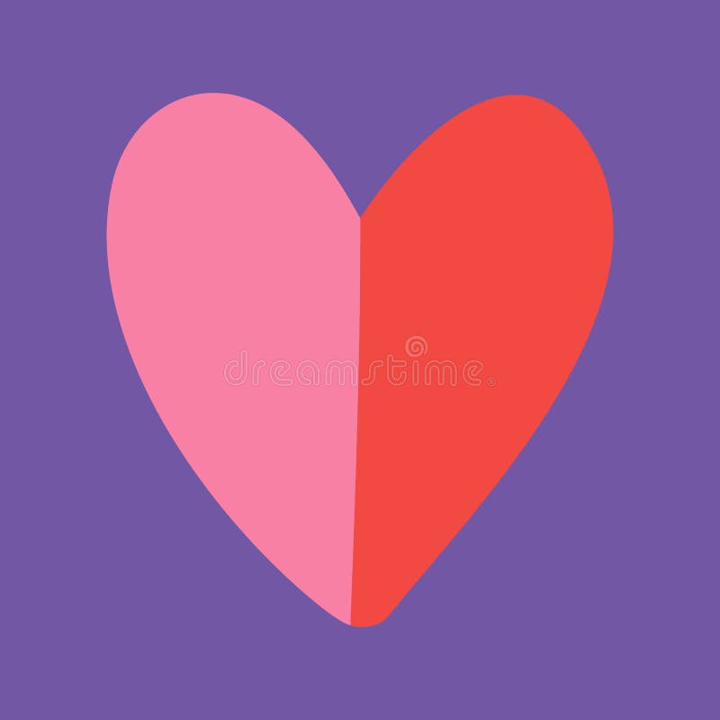 Heart Icon Isolated on Colored Background Stock Vector - Illustration ...