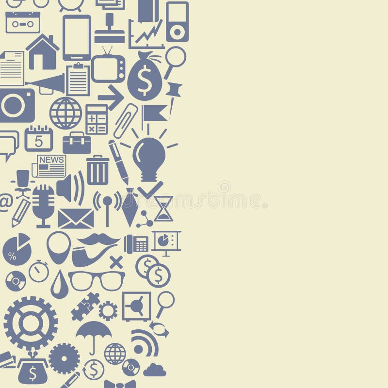 Vector Seamless Pattern with Technology Icons Stock Vector ...