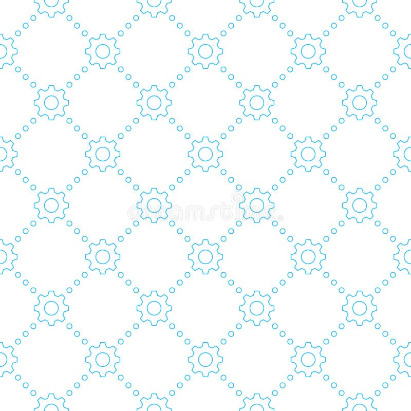 Vector Pattern Made of Cogs. Seamless Tiling Background. Abstract ...