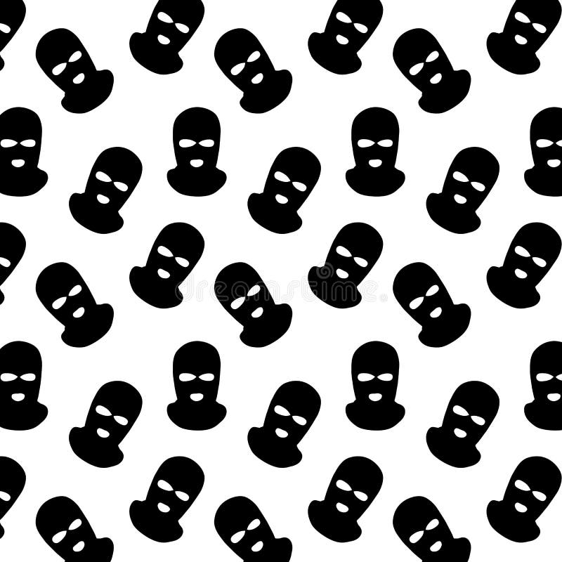 Vector Pattern of Mask a Bandit, a Criminal Stock Illustration ...