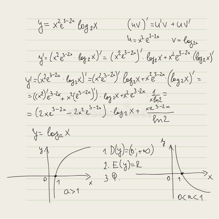Vector Pattern with Mathematical Formulas Stock Vector - Illustration ...