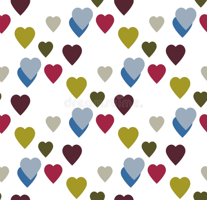 Multi-colored Hearts On A Light Background.Seamless.Vector Stock Vector ...