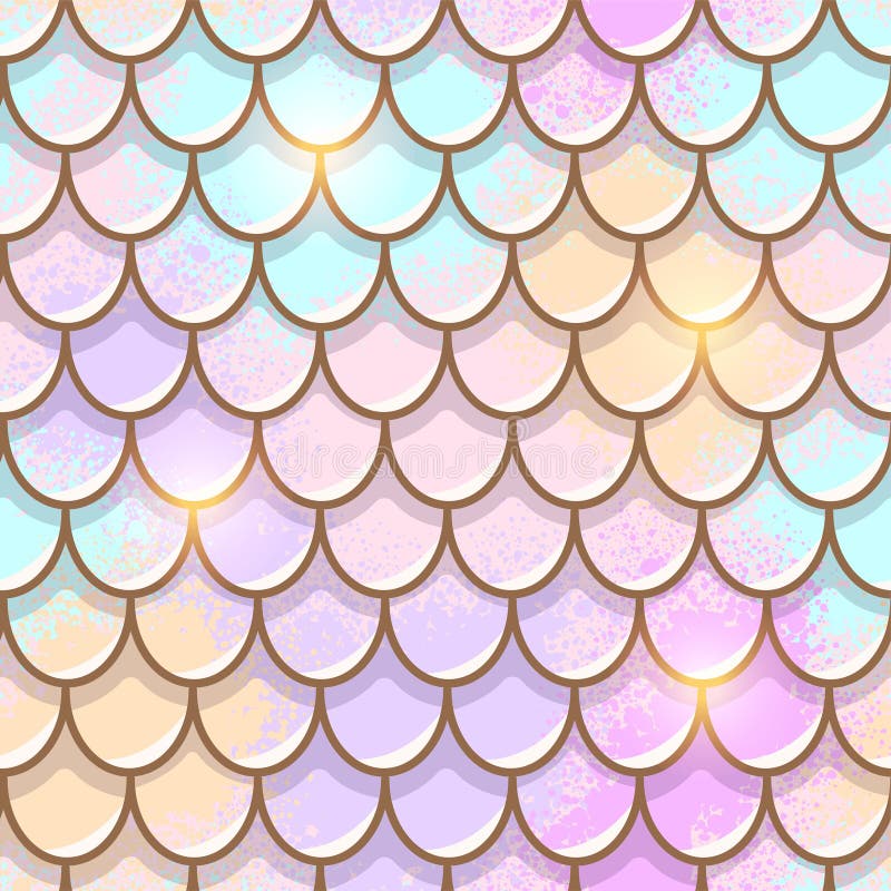 Vector Pattern with Pink and Blue Mermaid Scales Stock Vector ...