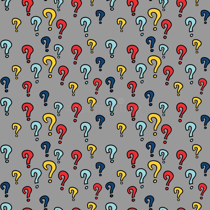 Vector Pattern with Question Marks Stock Vector - Illustration of ...