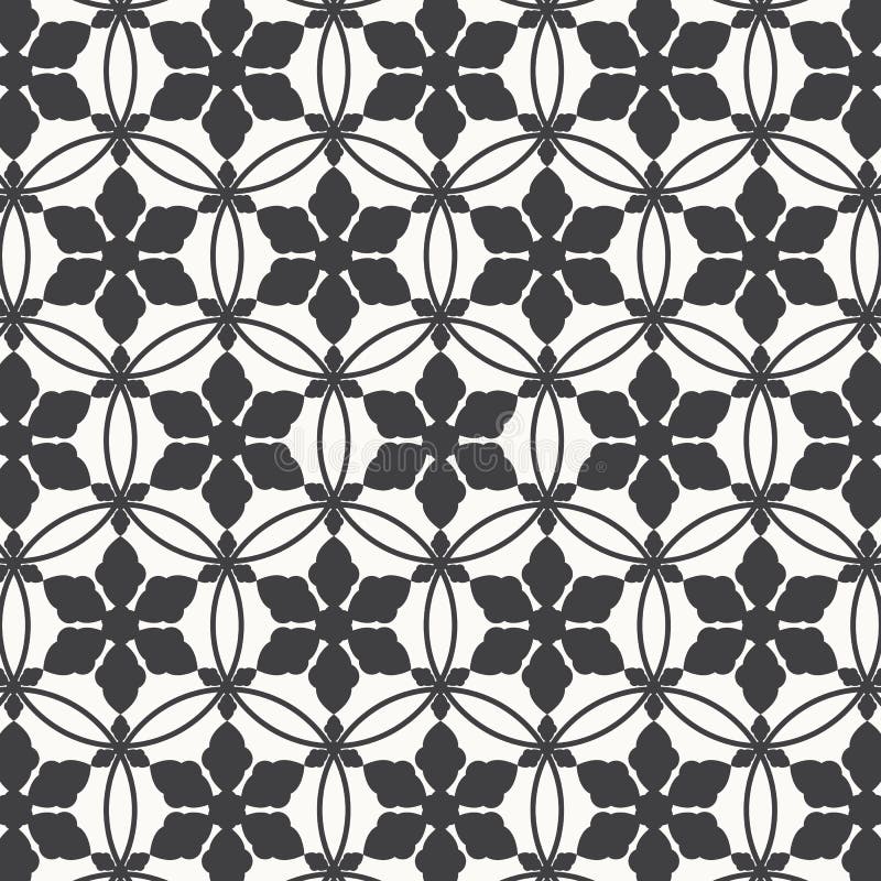 Vector Pattern, Repeating Circles and Abstract Flower in Center ...