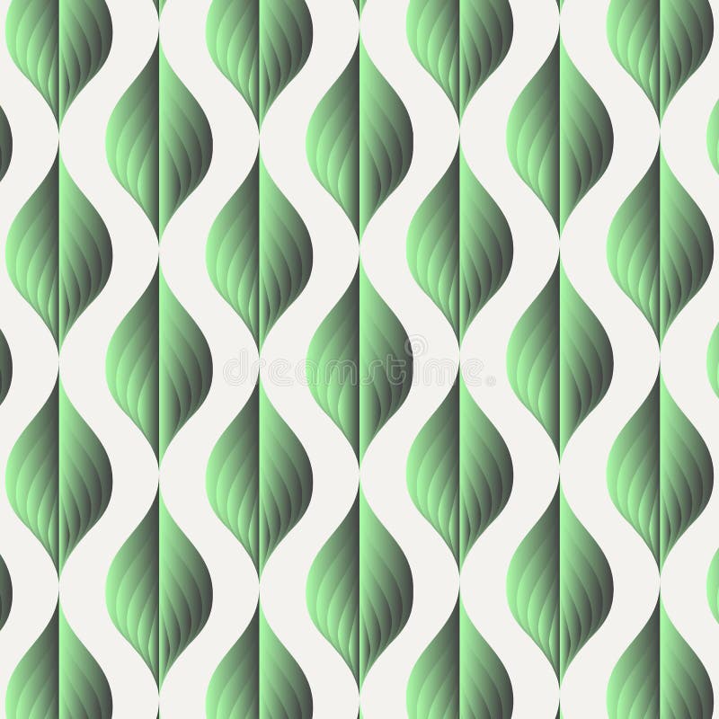 Vector Pattern, Repeating Gradients Effect with Abstract Green Leaves ...