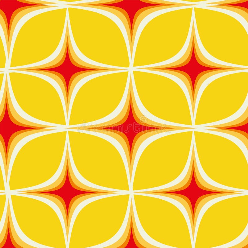 Vector Pattern, Retro Vintage Four Pointed Stars in Geometric Pattern ...