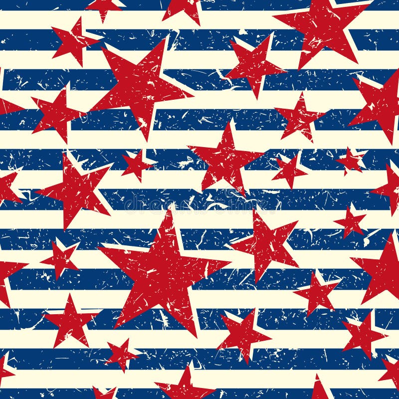 Vector Pattern 60s. Seamless Background Inspired Flag of Cuba. Stock Vector - Illustration of ...