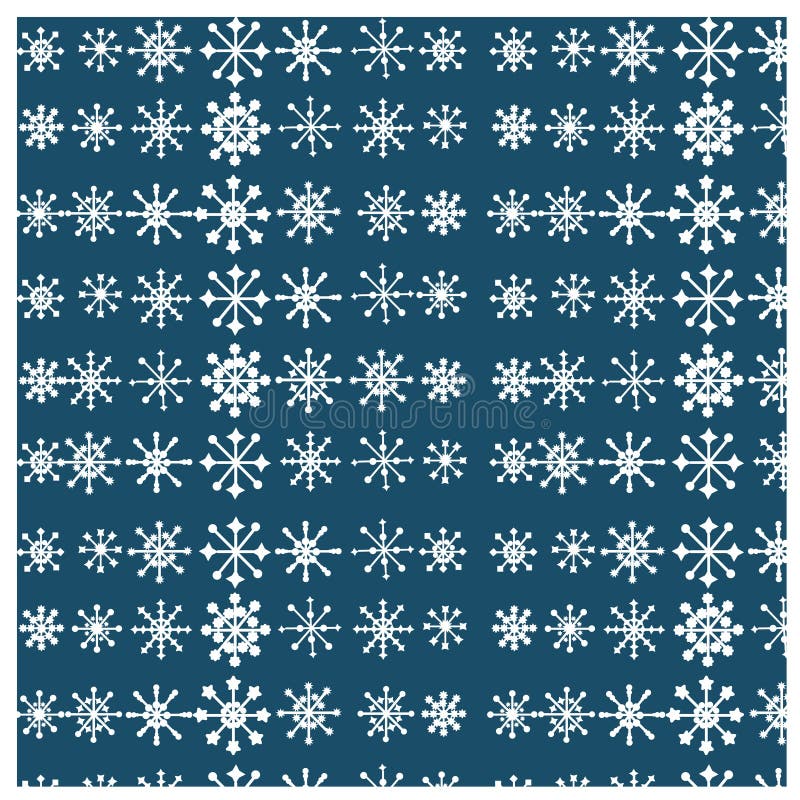 Vector Pattern of a Set of Various Snowflakes. Stock Vector ...