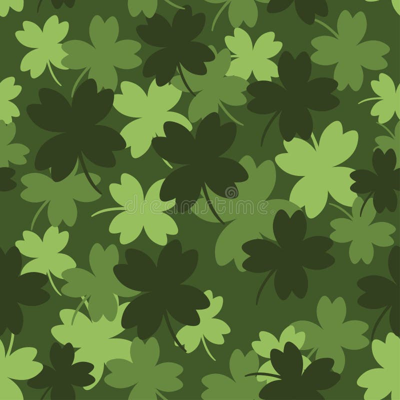 Vector Pattern with Shamrock Stock Vector - Illustration of leaf ...