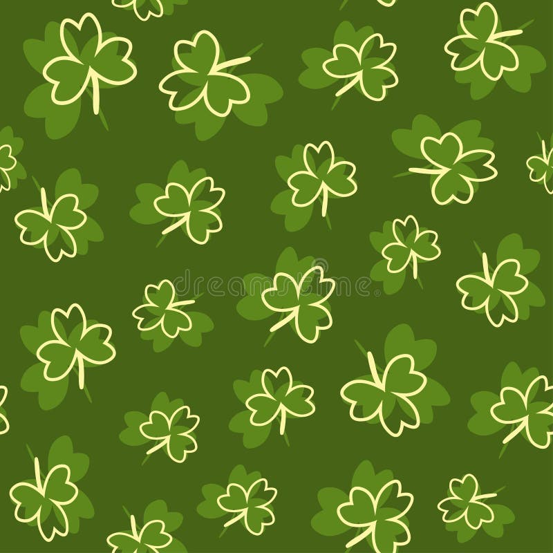 Vector Pattern with Shamrock Stock Vector - Illustration of patrick ...