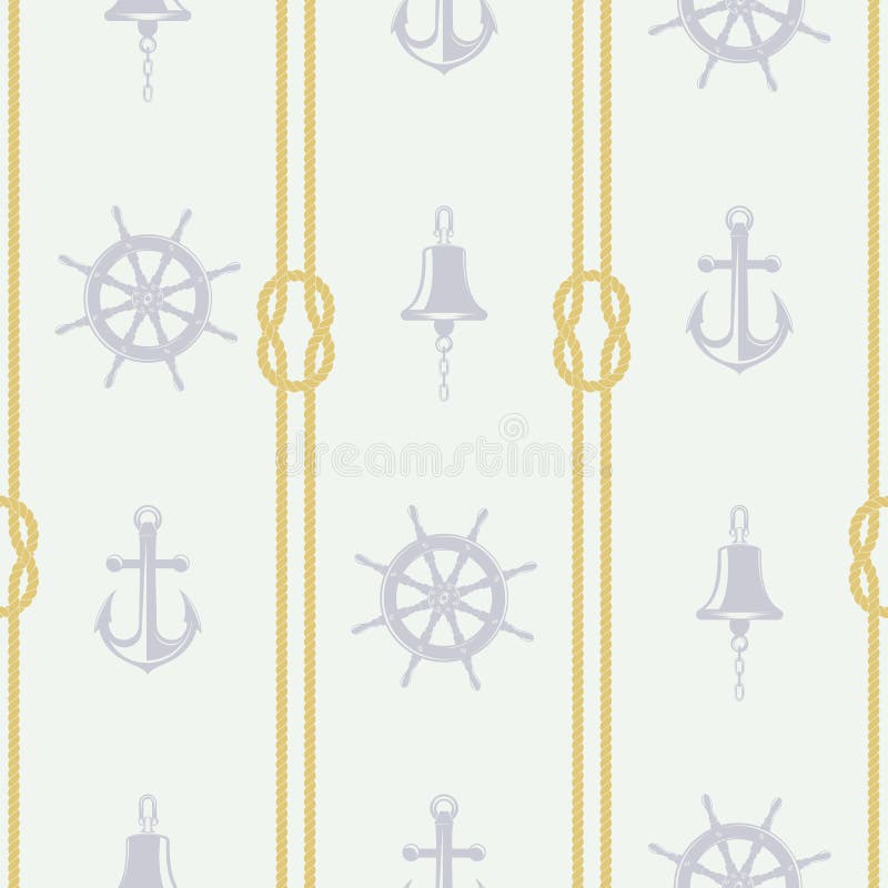 Vector Pattern Ship Accessories Stock Vector - Illustration of lineart ...