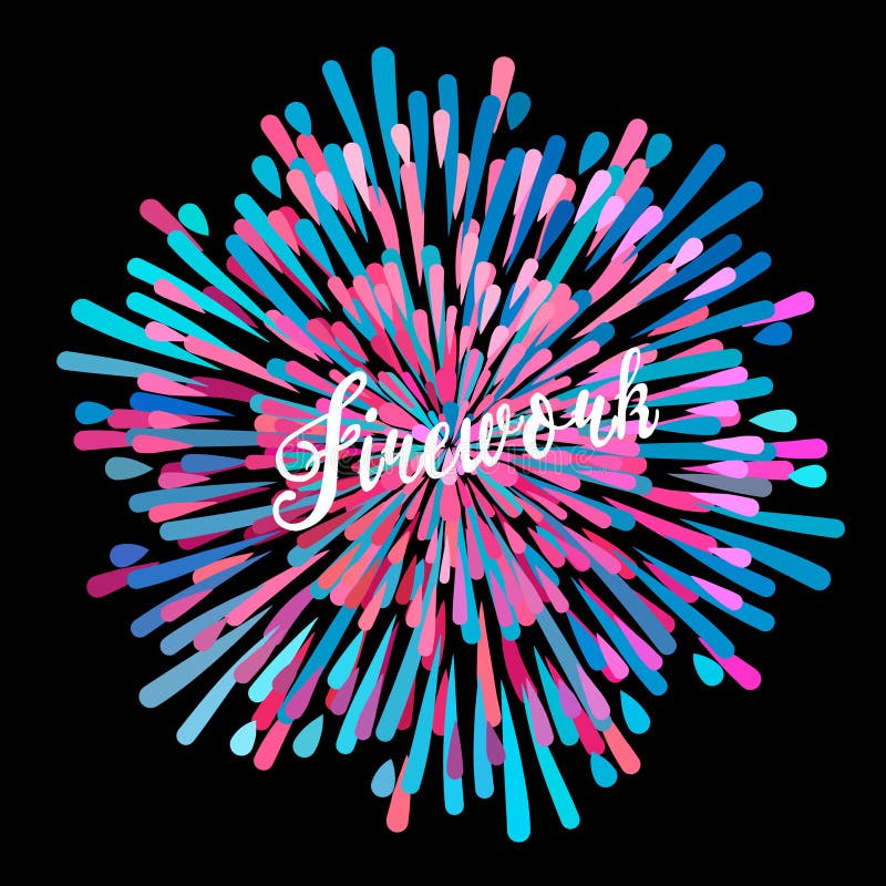 Stylized fireworks stock vector. Illustration of explosion - 22668669