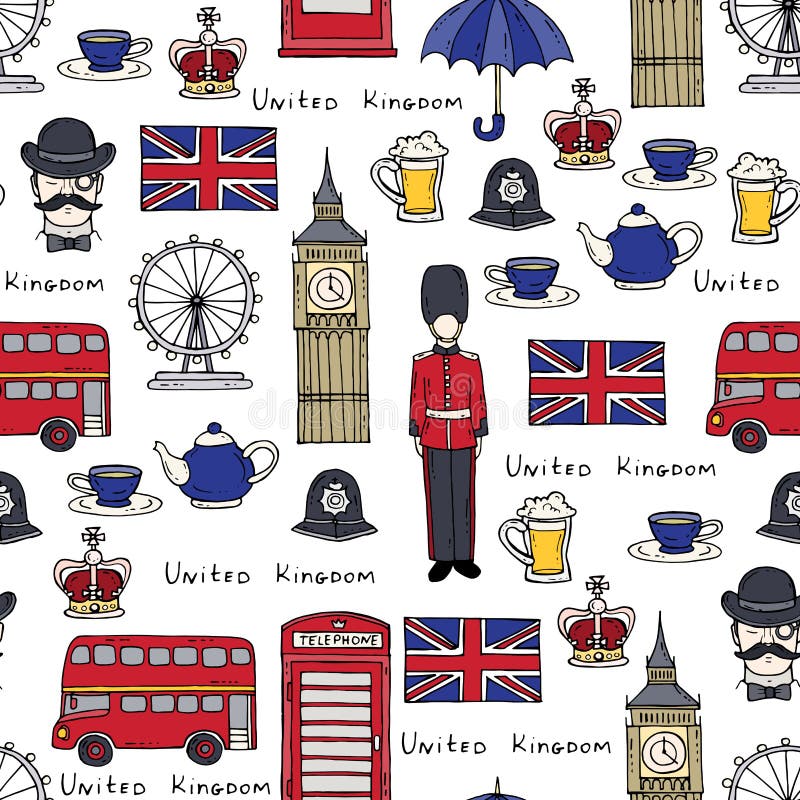Vector Pattern on the Theme of United Kingdom Editorial Photography ...