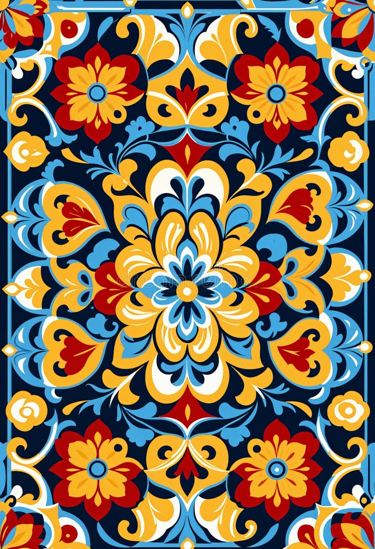 Floral Talavera Tiles Stock Illustrations – 4,134 Floral Talavera Tiles ...