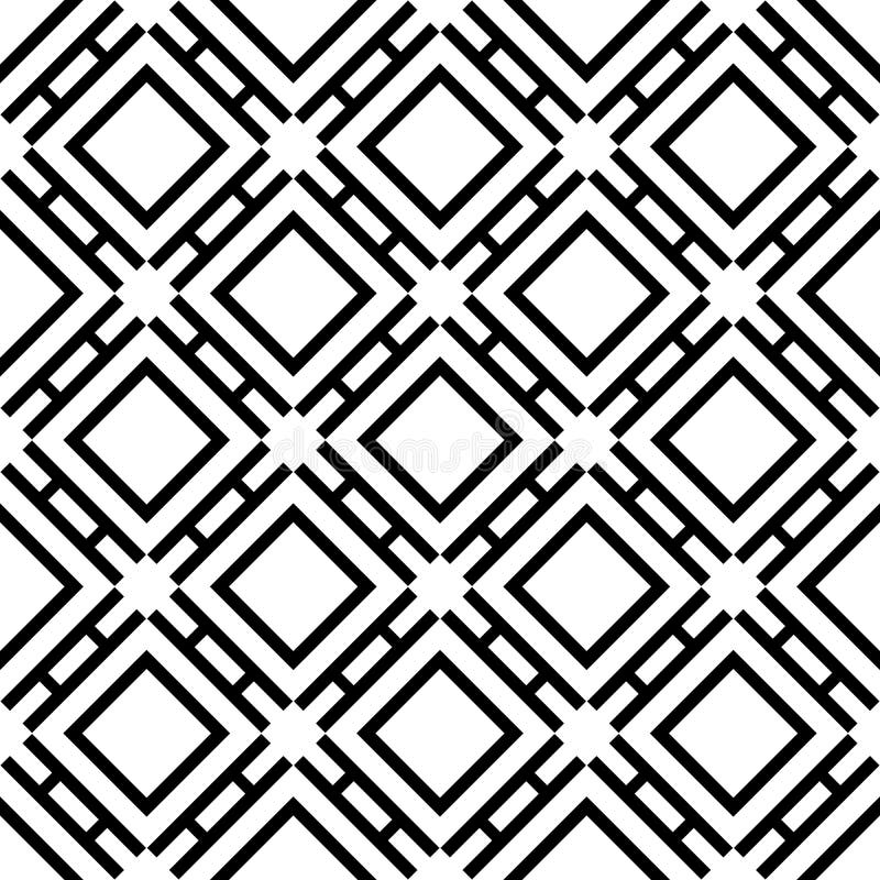 Black Abstract Pattern in White Background. Geometric Seamless DESIGNS ...