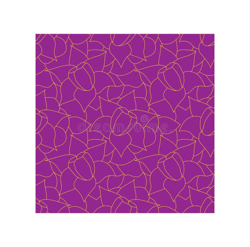 Vector Pattern. Yellow Pattern on Purple Background Stock Illustration ...