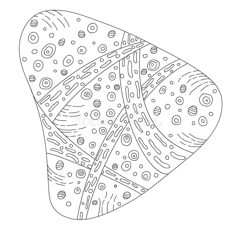 Vector Patterned Pebble in Doodle Style. Zentangle Coloring Page Stock ...