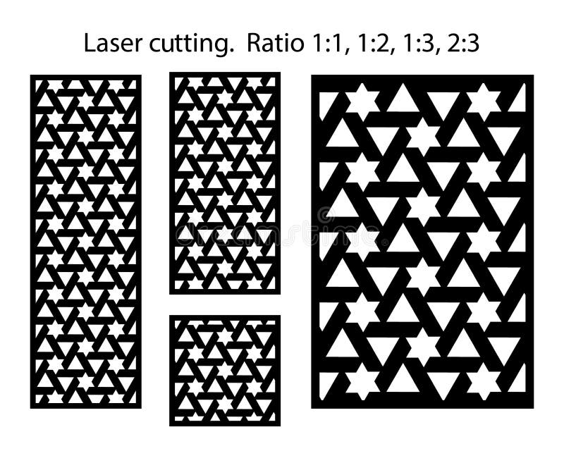 Vector Patterns for Cnc. Set of Decorative Vector Panels for Laser ...