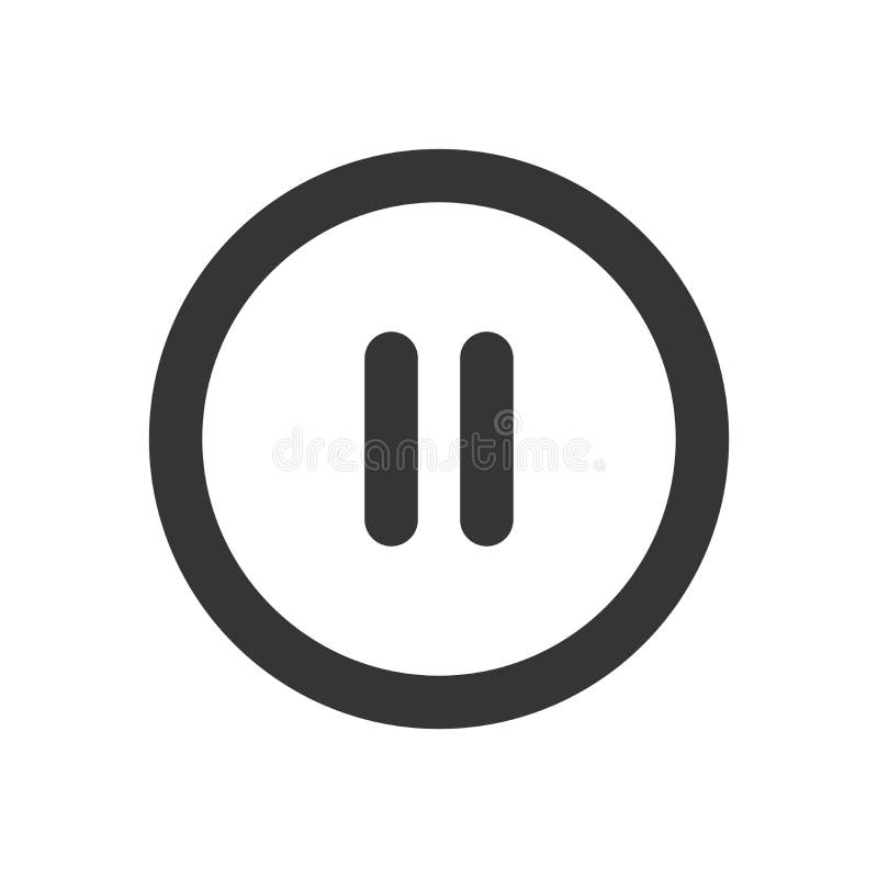 Vector Pause Button Isolated Stock Illustration - Illustration of ...