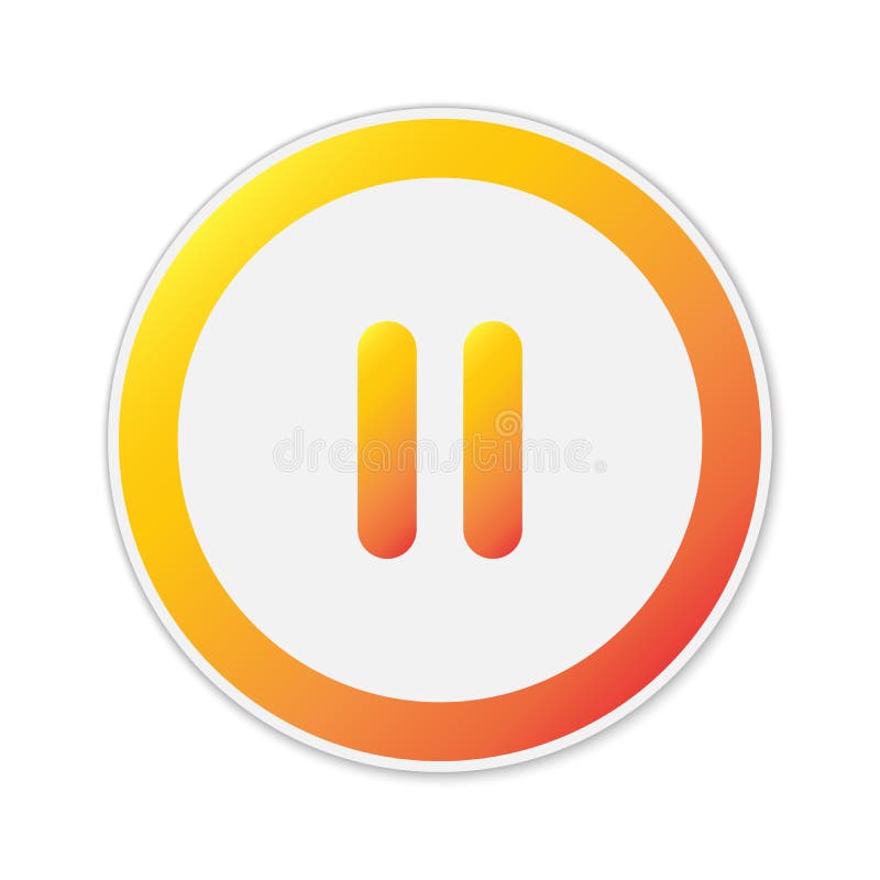 Vector Pause Button Isolated Stock Illustration - Illustration of ...