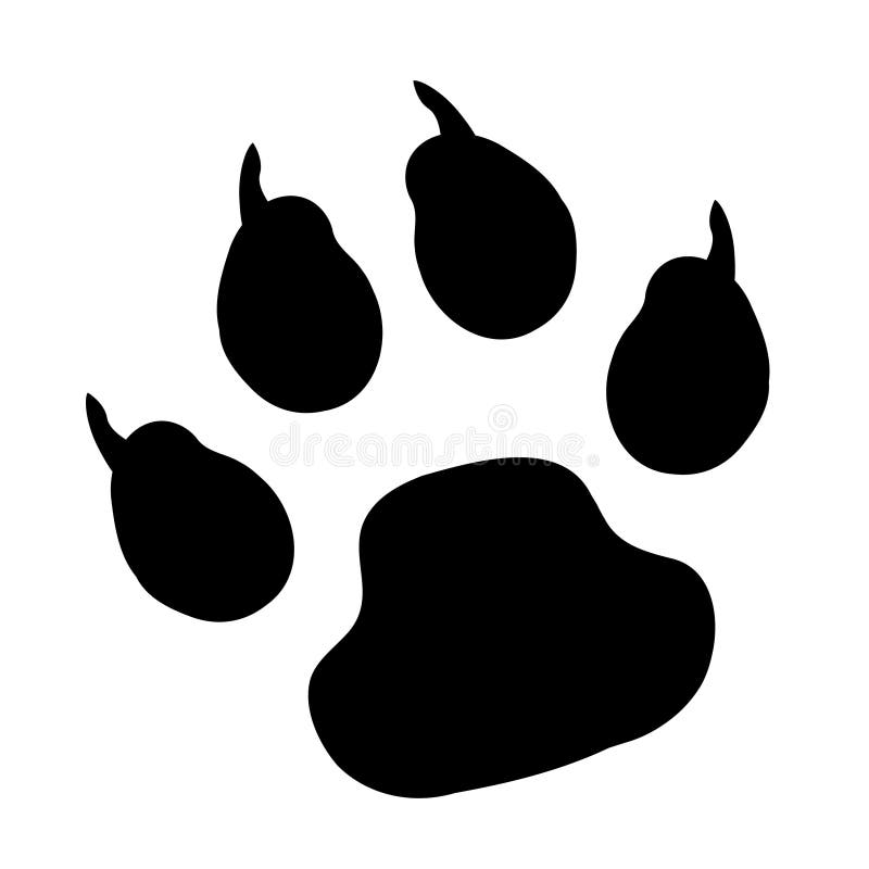 Vector paw print stock vector. Illustration of mark, abstract - 8421739