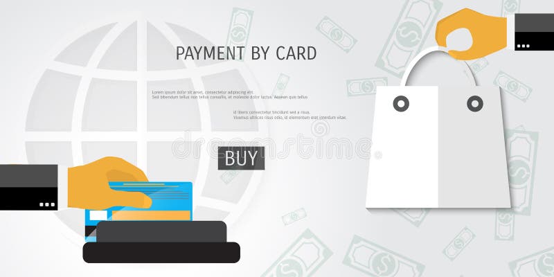 Vector Payment by Card Concept Illustration. Stock Vector ...