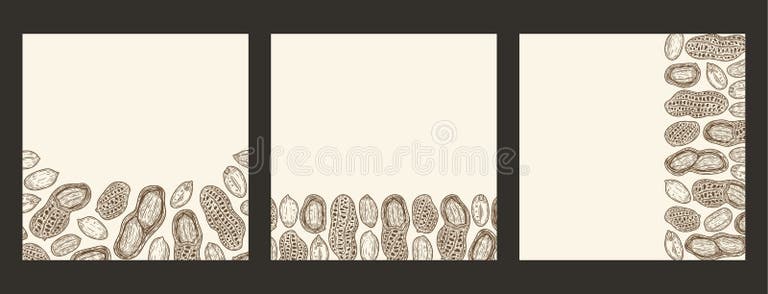 Vector Peanuts Banners with Copy Space Stock Vector - Illustration of ...