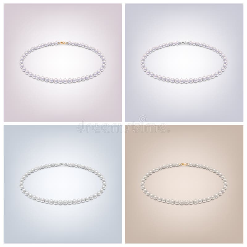 Vector pearl necklaces stock vector. Illustration of jewel - 70752903