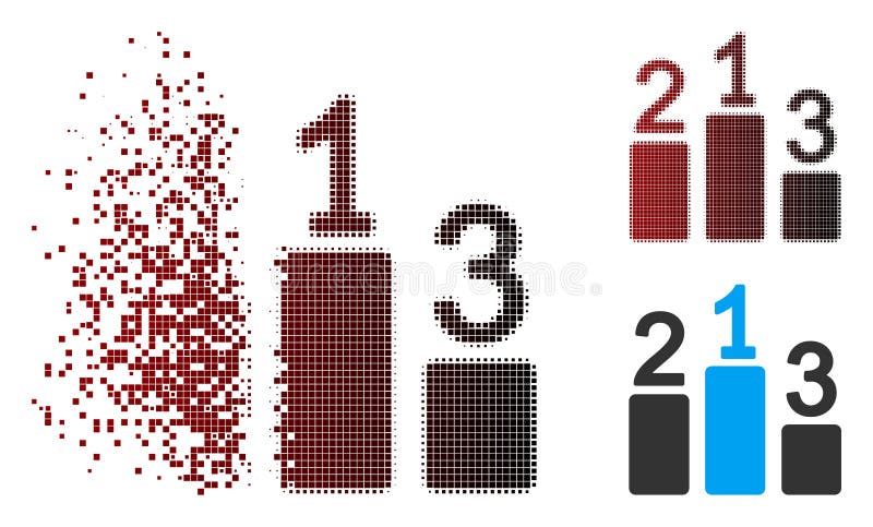Sparkle Pixel Halftone Pedestal Icon Stock Vector - Illustration of ...