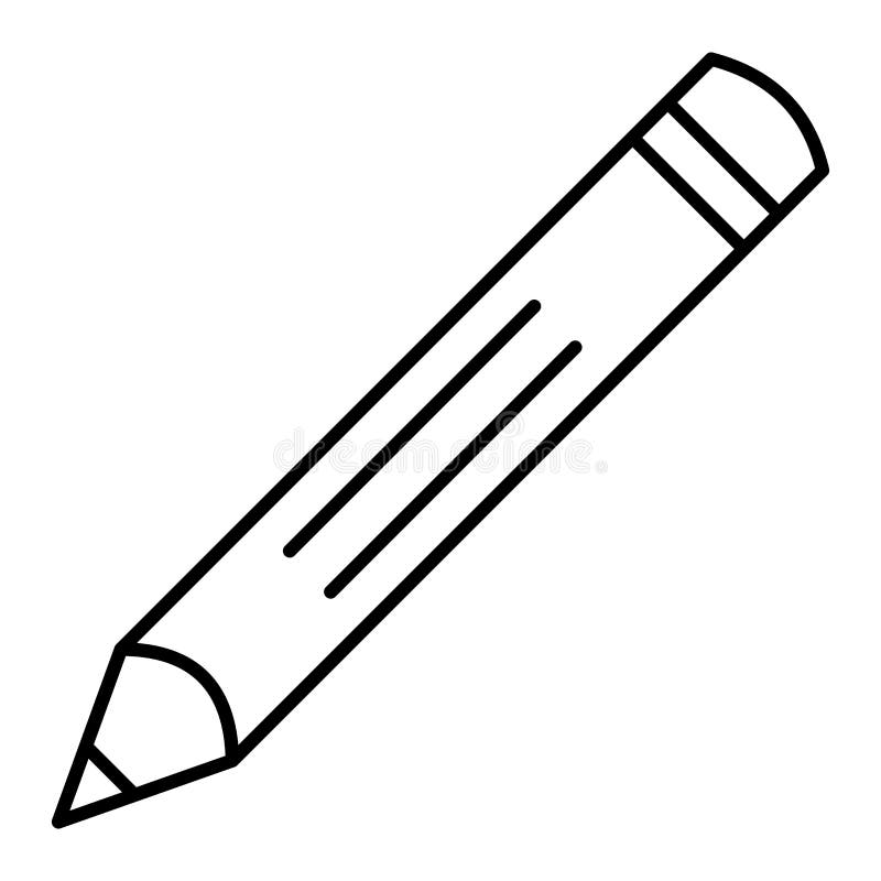 Vector Pencil Outline Icon Design Stock Vector - Illustration of ...