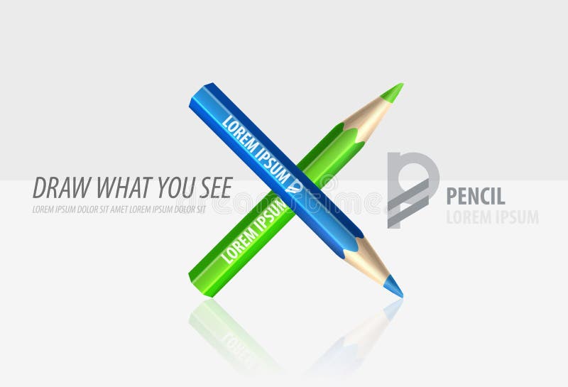 Vector Pencil Premium Ad Product Template Stock Illustration ...