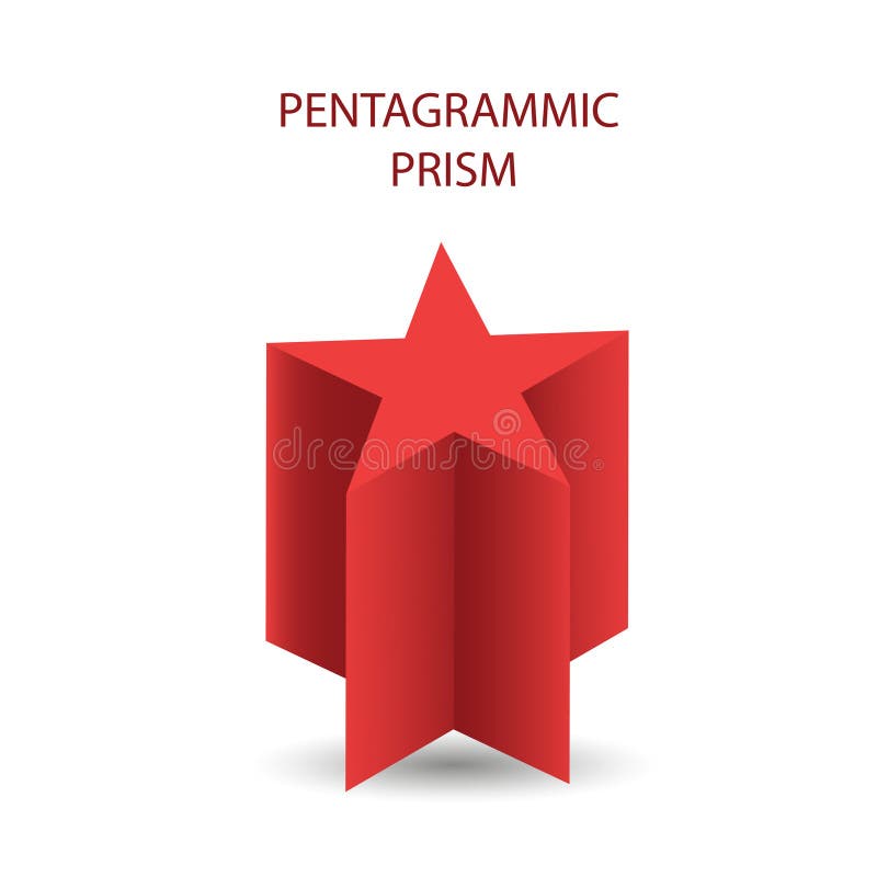 Vector Pentagrammic Prism with Gradients and Shadow for Game, Icon ...