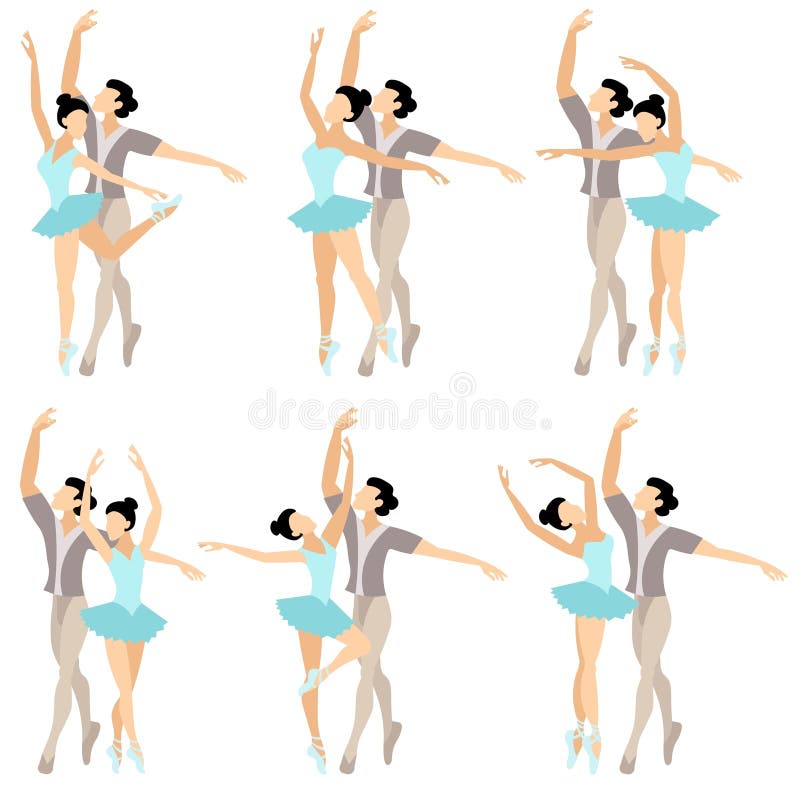 Vector People. Ballet Couple. Ballet Dancers Icon. Dancing Couple ...