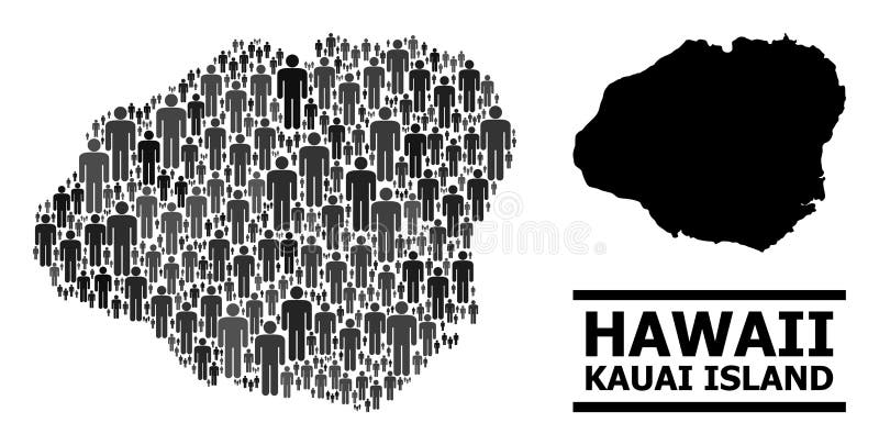 Vector People Collage Map of Kauai Island and Solid Map Stock Vector ... Vector People Collage Map of Kauai Island and Solid Map Stock Vector ...