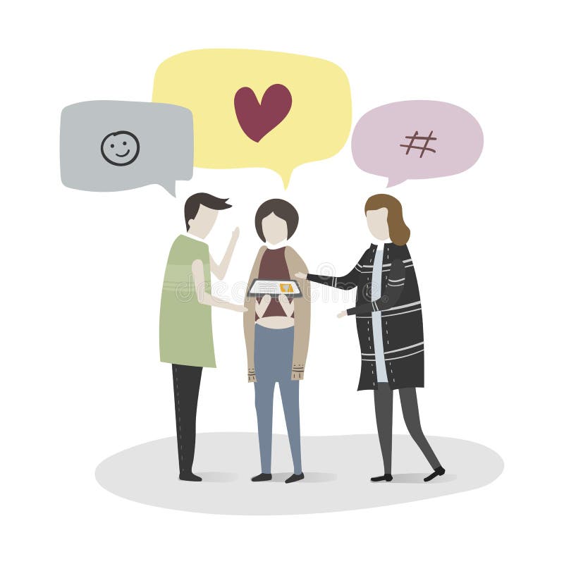 People Communicating Stock Illustrations – 7,836 People Communicating ...